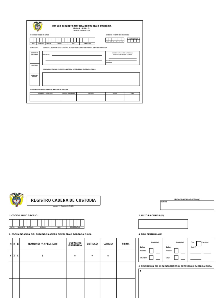 Rotulo y Cadena de Custodia | PDF