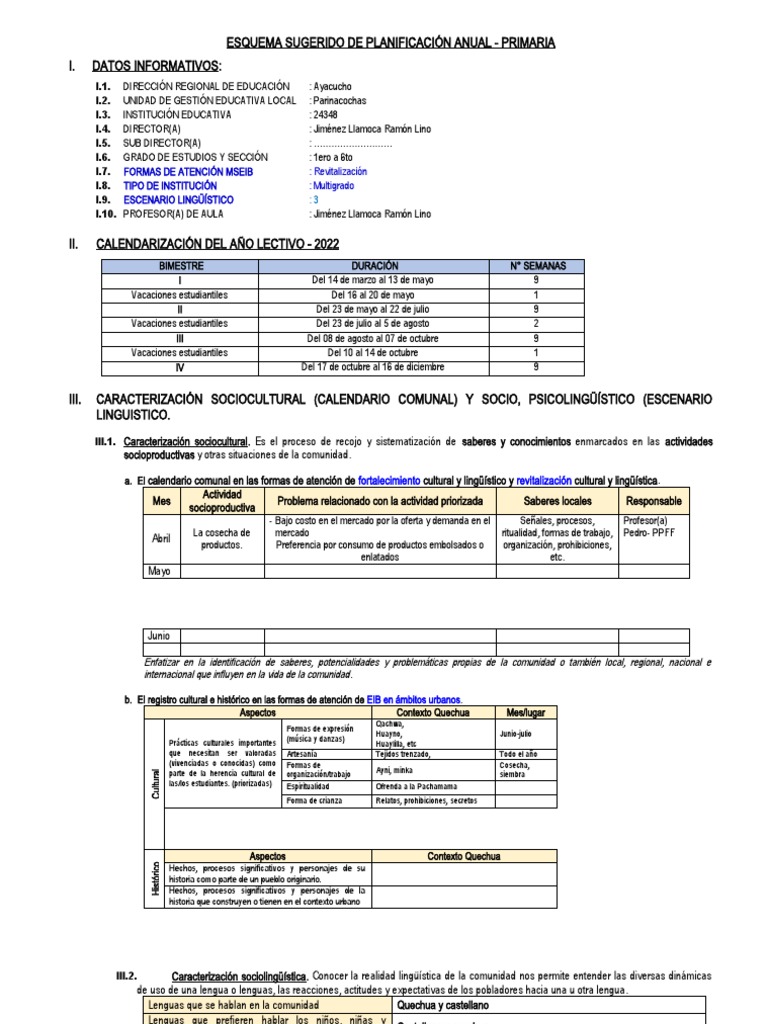 Esquema PA Primaria OK | PDF | Evaluación | Aprendizaje