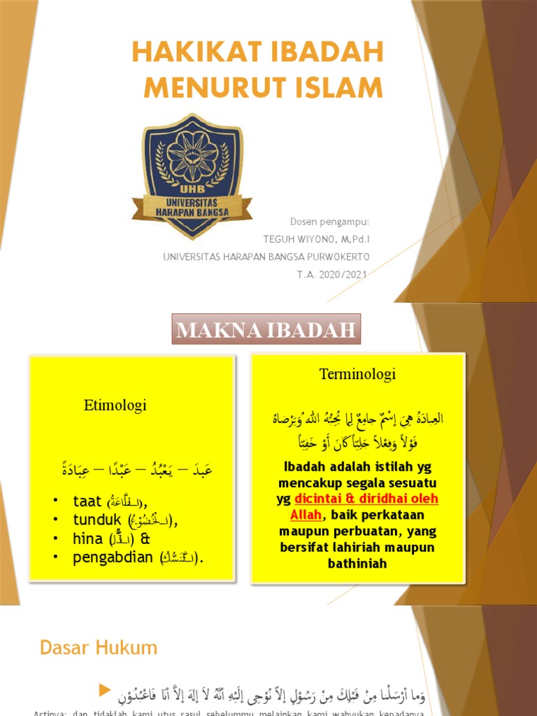 PPT Ibadah & Akhlaq Menurut Islam | PDF | Filsafat | Sains & Matematika