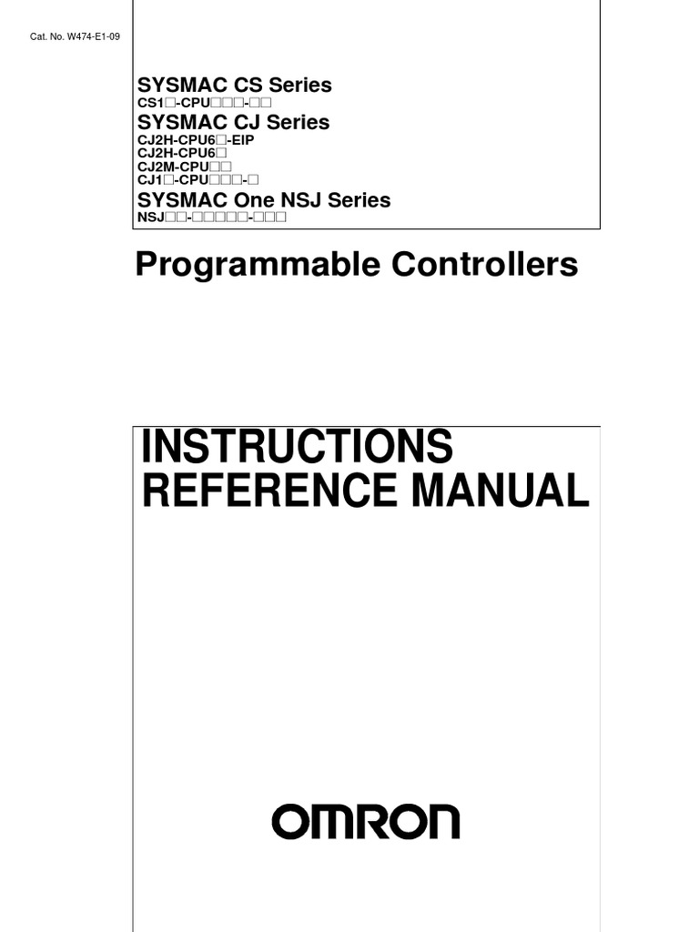 CS CJ NSJ PRGMCTRL Manual en 201204 | PDF | Programmable Logic Controller | Input/Output