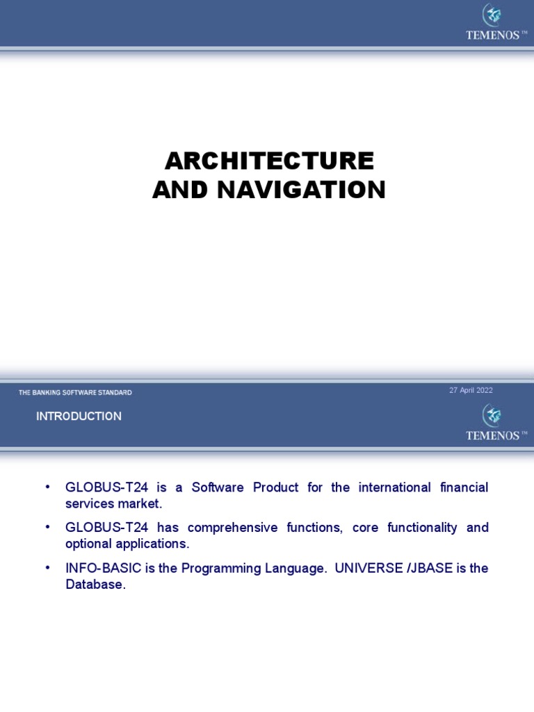 GLOBUS-T24 Software Overview and Navigation | PDF | Menu (Computing ...