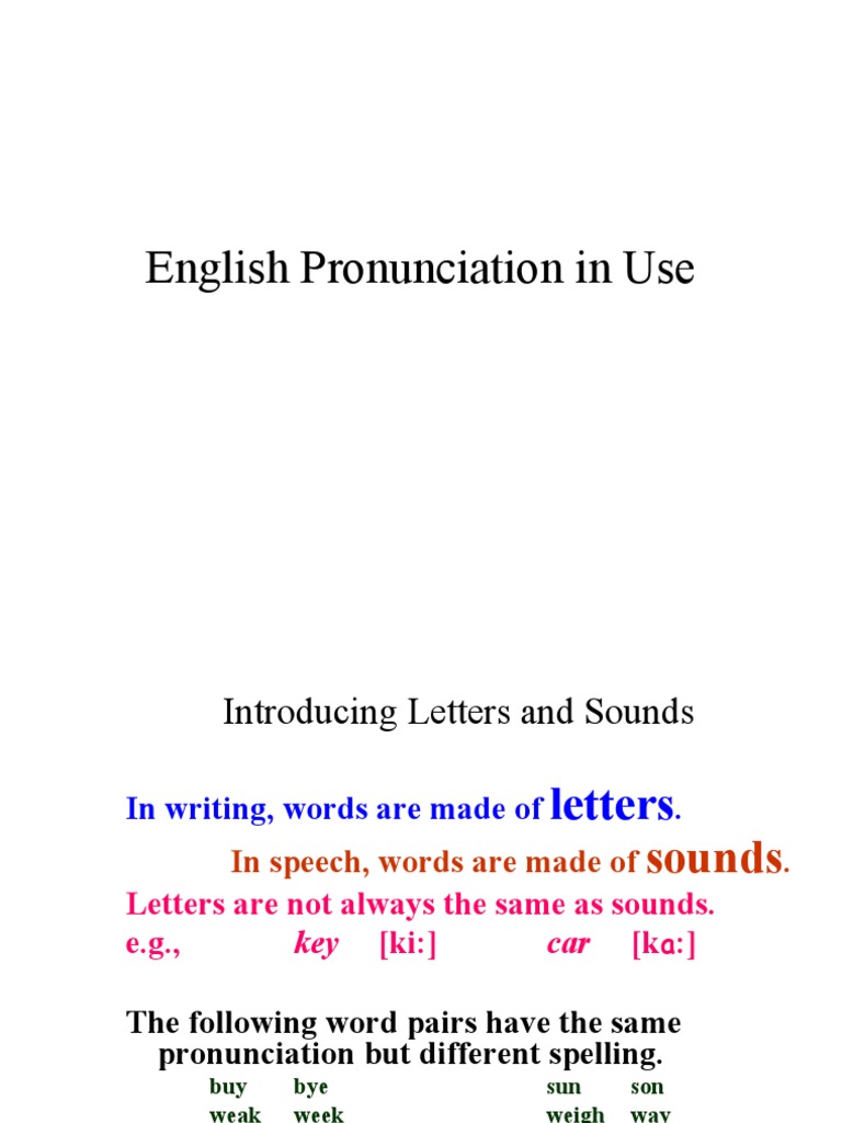 English Pronunciation in Use | PDF | Human Voice | Linguistics