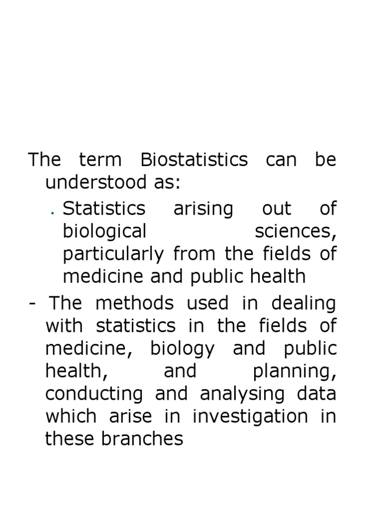 Bio Stats | PDF | Level Of Measurement | Health Care