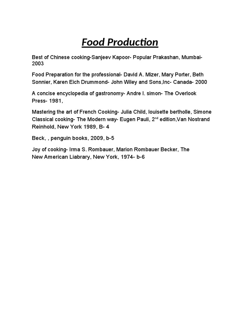 Food Production Notes | PDF | Blade | Knife