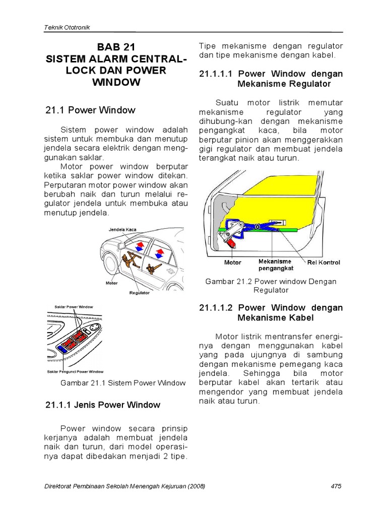 Sistem Power Window Dan Alarm | PDF