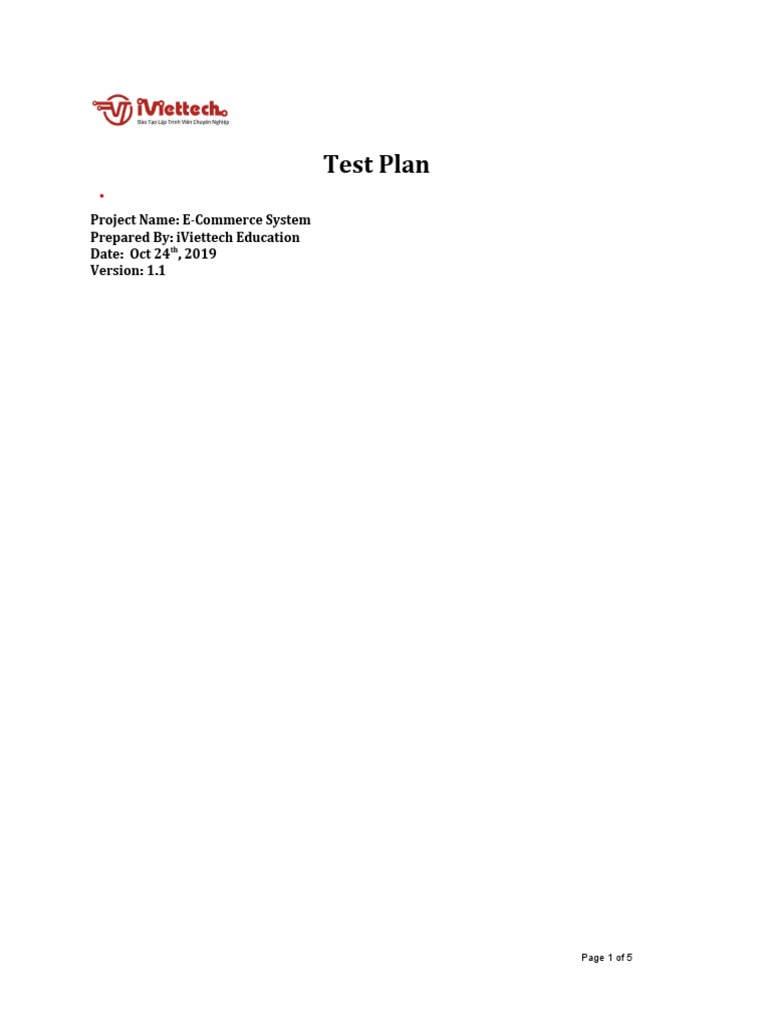 Test Plan Template | PDF | Business