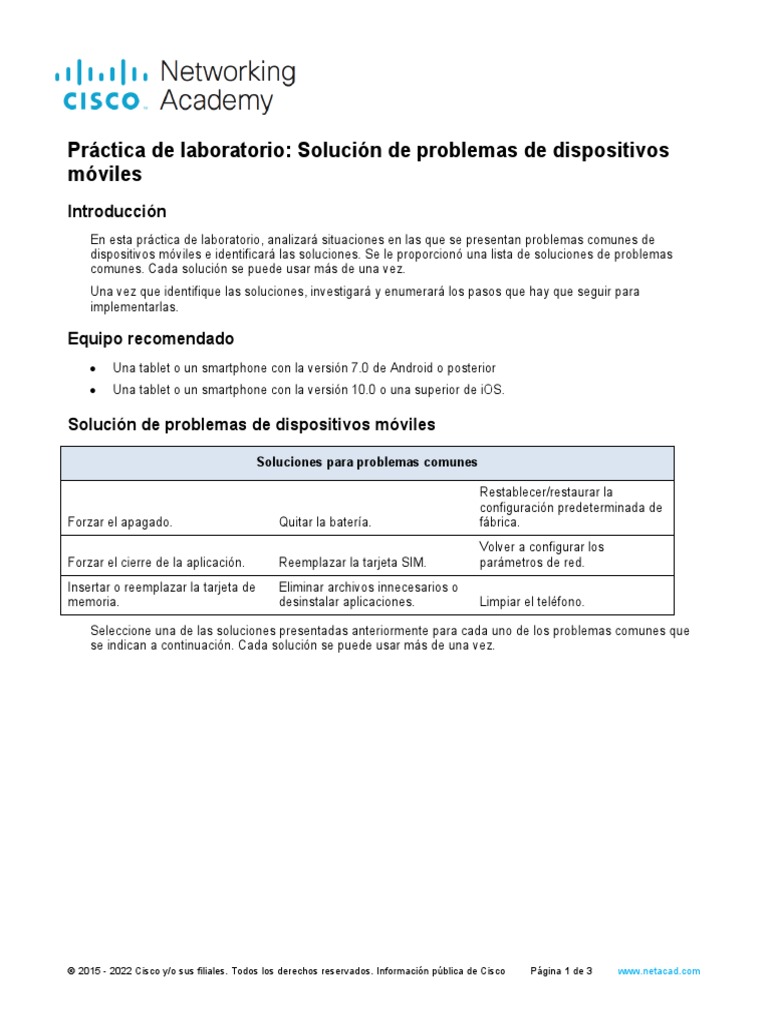 12.4.2.4 Lab - Troubleshoot Mobile Devices | PDF | Teléfonos móviles ...