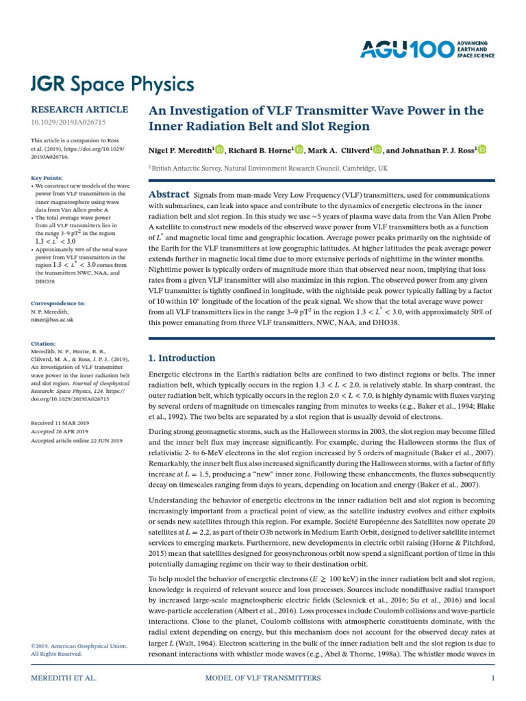 LIST of VLF Transmitter | PDF | Van Allen Radiation Belt | Earth's ...