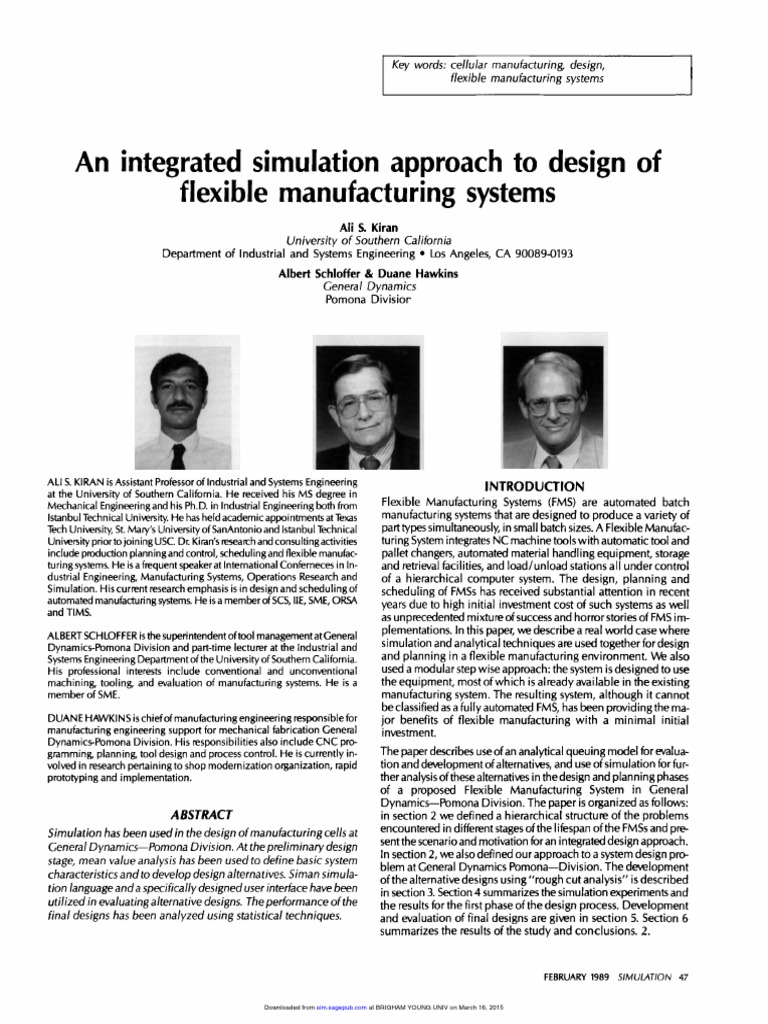 Integrated Approach Design Manufacturing Simulation Flexible Pdf Simulation Design