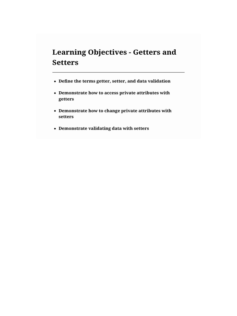 Getters and Setters: Controlling Access to Class Attributes Through ...