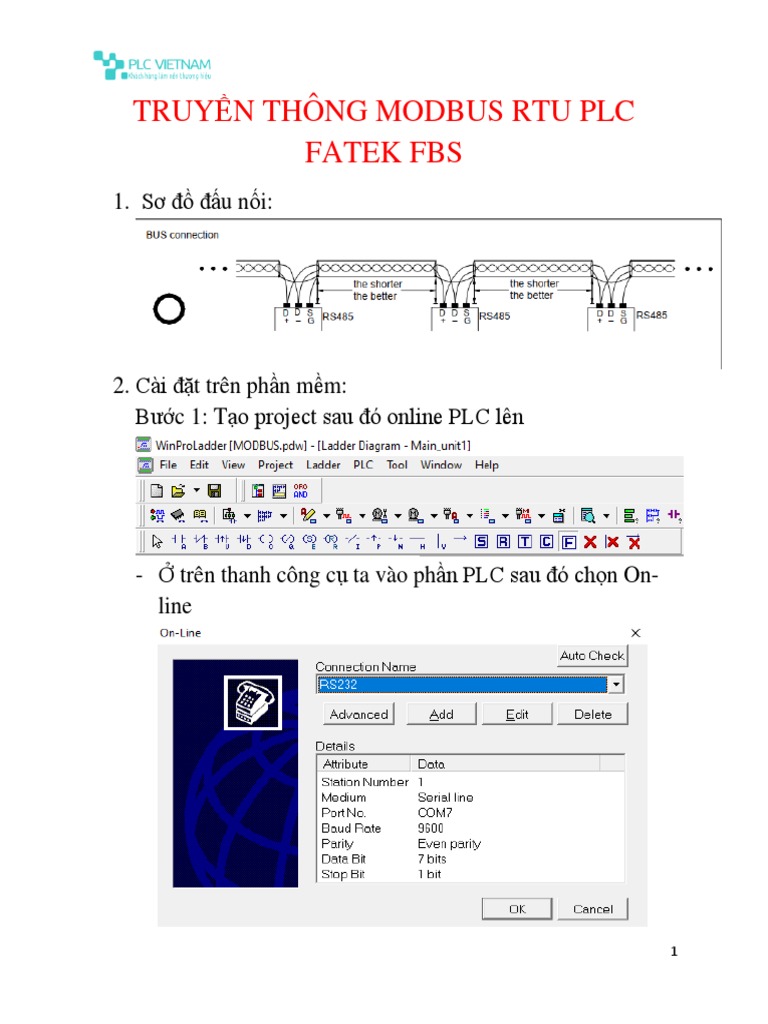 Truyá N Thã Ng Modbus Rtu Plc Fatek Fbs Pdf
