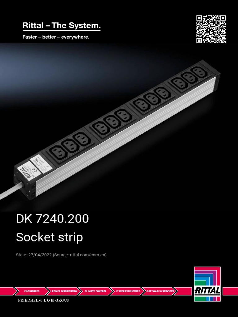 DK 7240.200 Socket Strip | PDF | Ac Power Plugs And Sockets ...