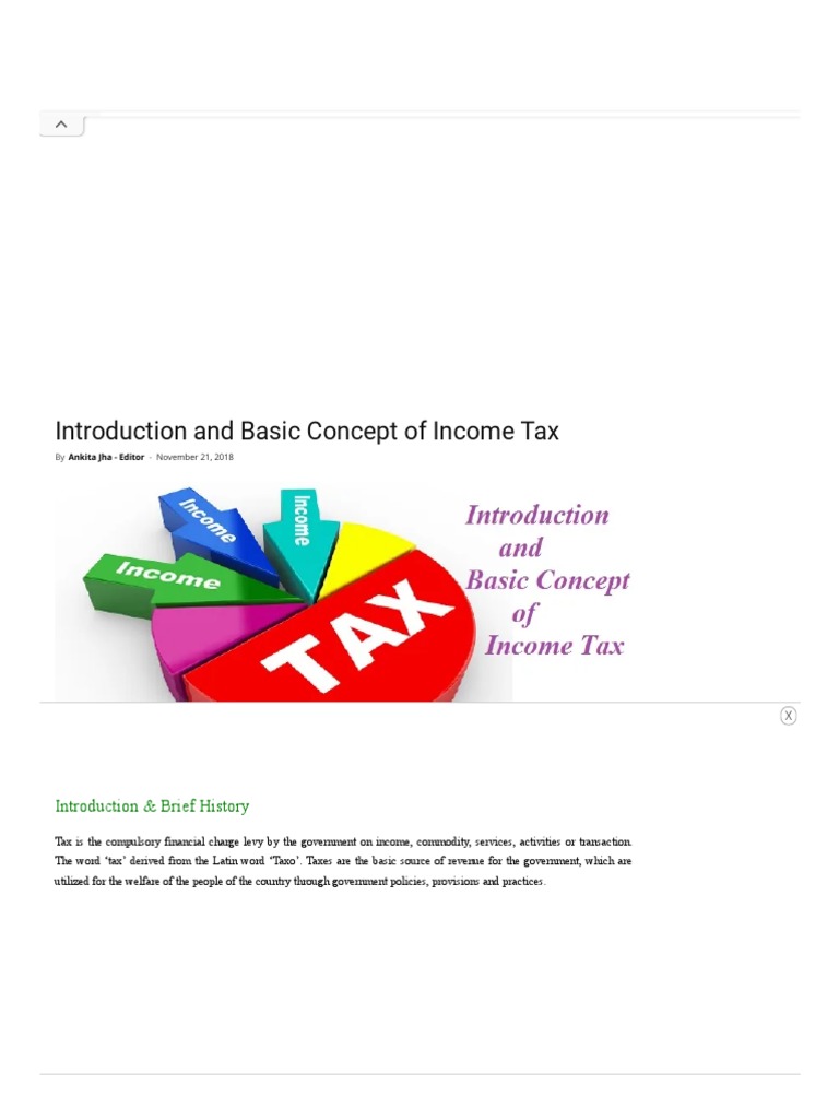 Introduction and Basic Concept of Income Tax - Law Times Journal | PDF ...