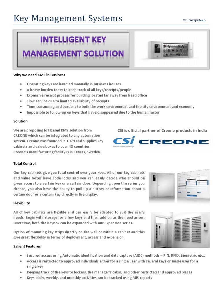 Key Management Systems: Why We Need KMS in Business | PDF