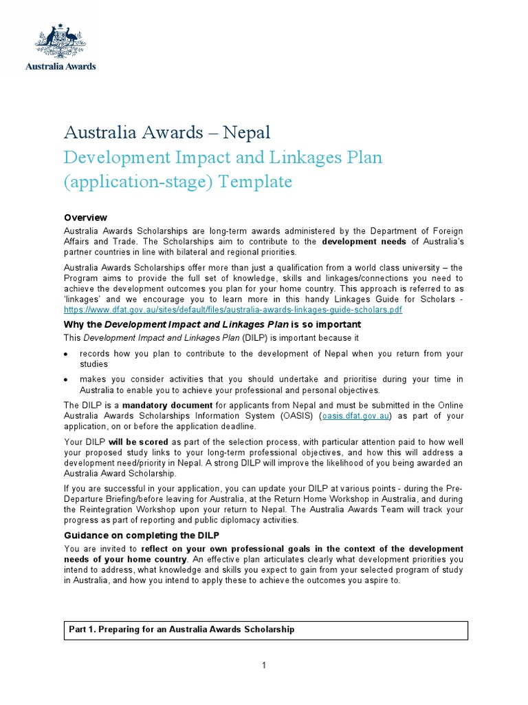 Australia Awards - Nepal: Development Impact and Linkages Plan ...