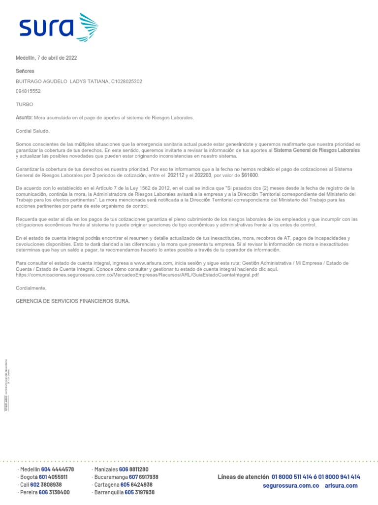 Carta Mora Varios Periodos | PDF