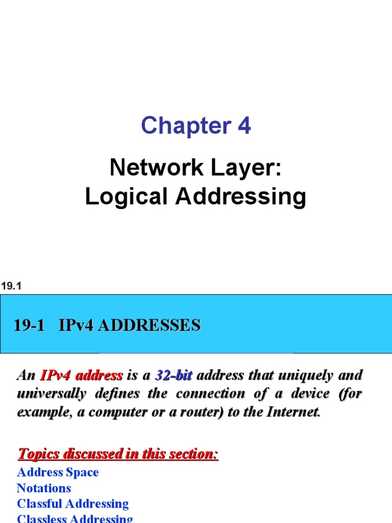 Network Layer: Logical Addressing | PDF | I Pv6 | Ip Address