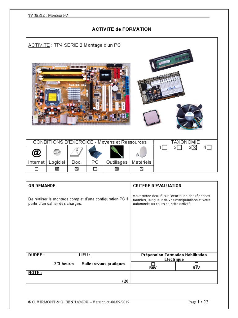 TP Montage PC | PDF | Disque dur | Ingénierie informatique