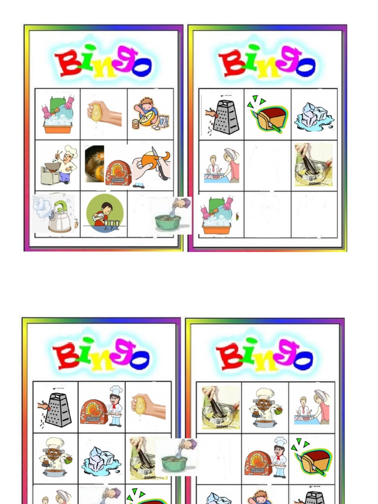 Bingo de Cocina | PDF