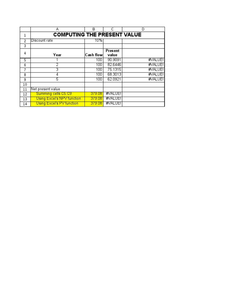 Computing The Present Value | PDF | Net Present Value | Internal Rate ...