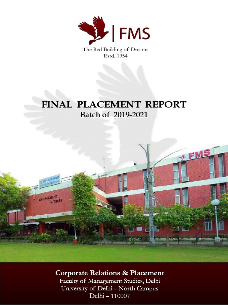 FMS - Final Placement Report - 2021 | PDF