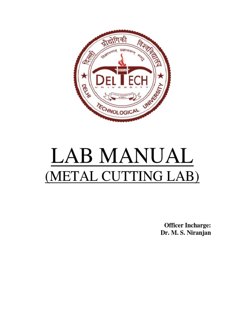 Metal Cutting Lab Manual | PDF | Numerical Control | Drilling