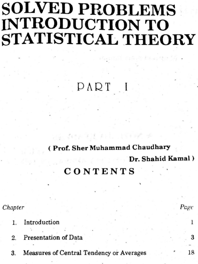 Solution Manual Introduction To Statistical Theory (Part I) Sher M ...