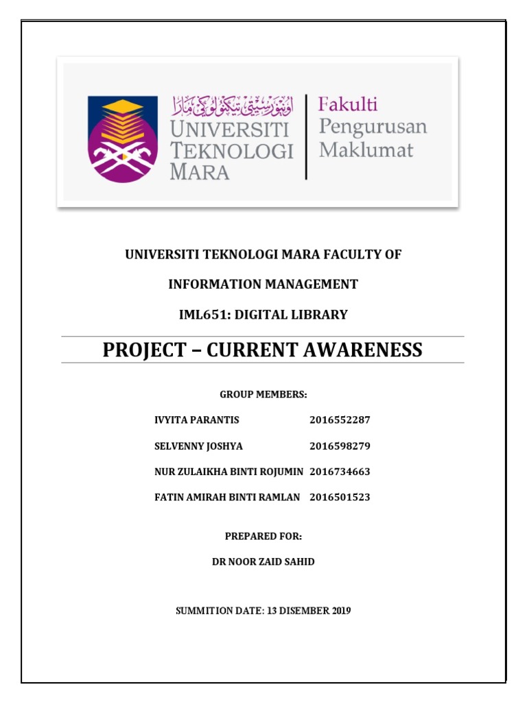 Current Awareness Service Report | PDF | Libraries | Databases