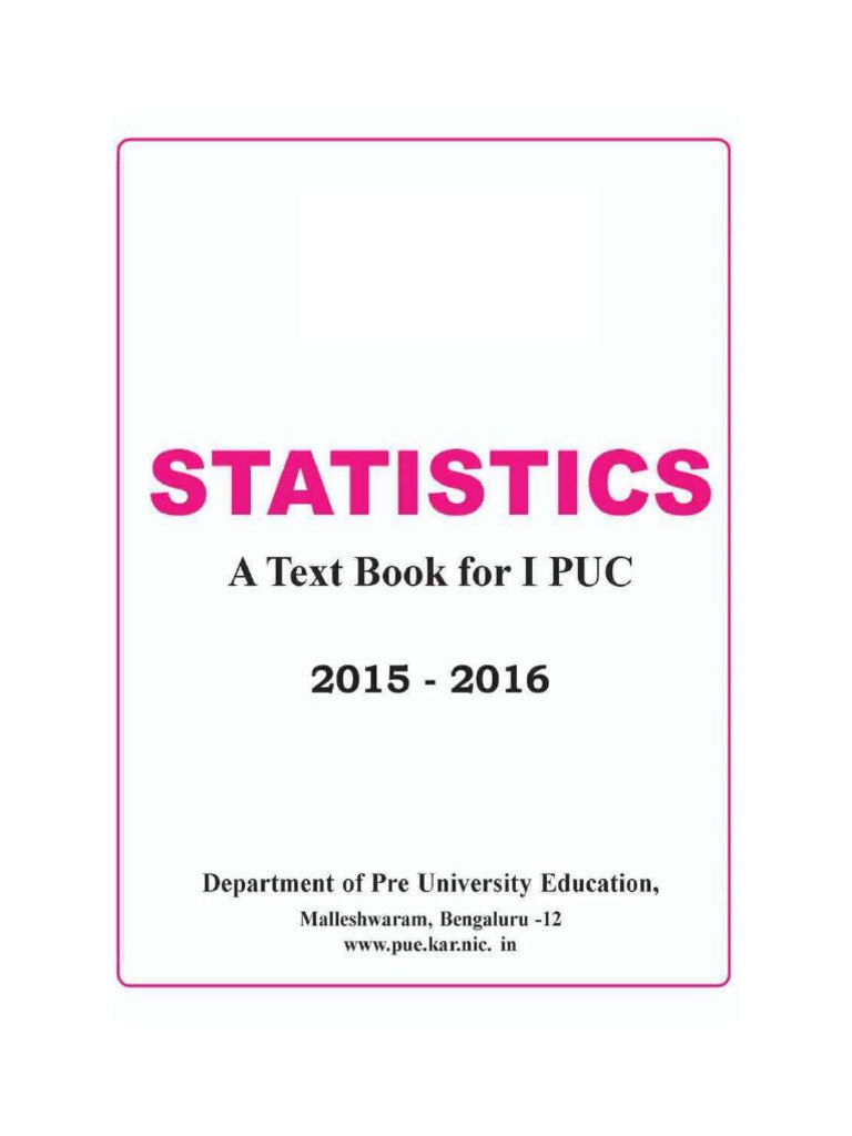 1st PUC Statistics Textbook | PDF