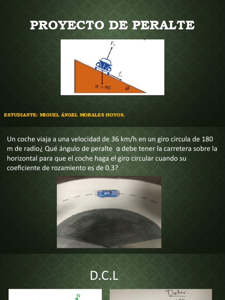 Cálculo del Ángulo de Peralte en Curvas | PDF
