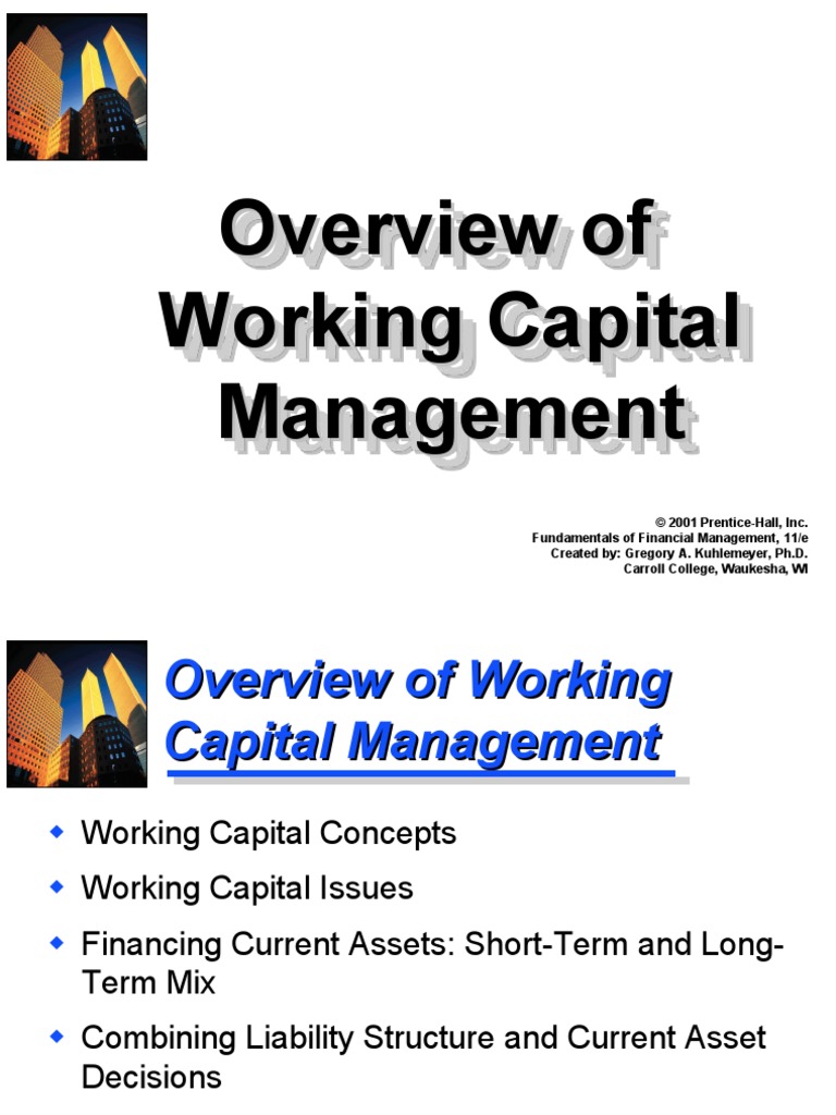 Overview of Working Capital Management and Cash Management | PDF ...