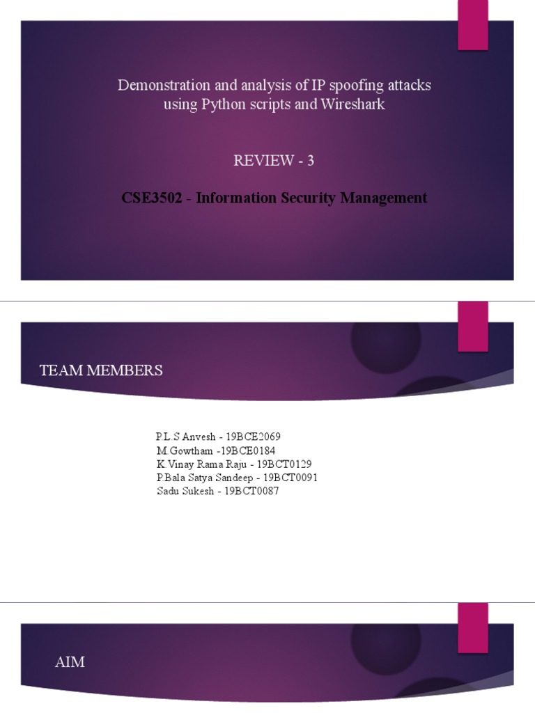 Demonstration and Analysis of IP Spoofing Attacks Using Python Scripts ...