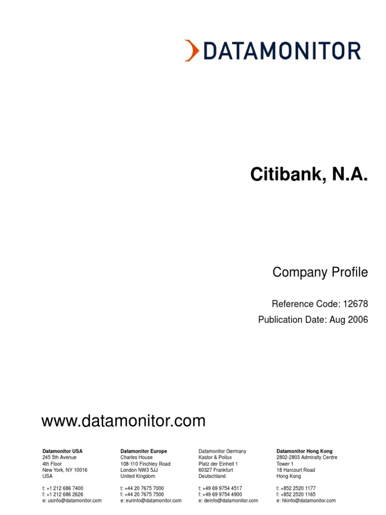 Citibank | PDF | Citibank | Securitization