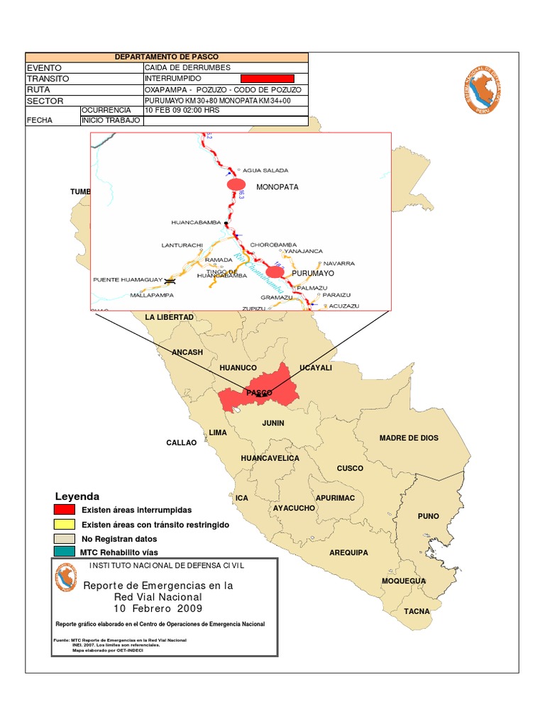Pasco Mapa - 10 | PDF | América del Sur | Perú