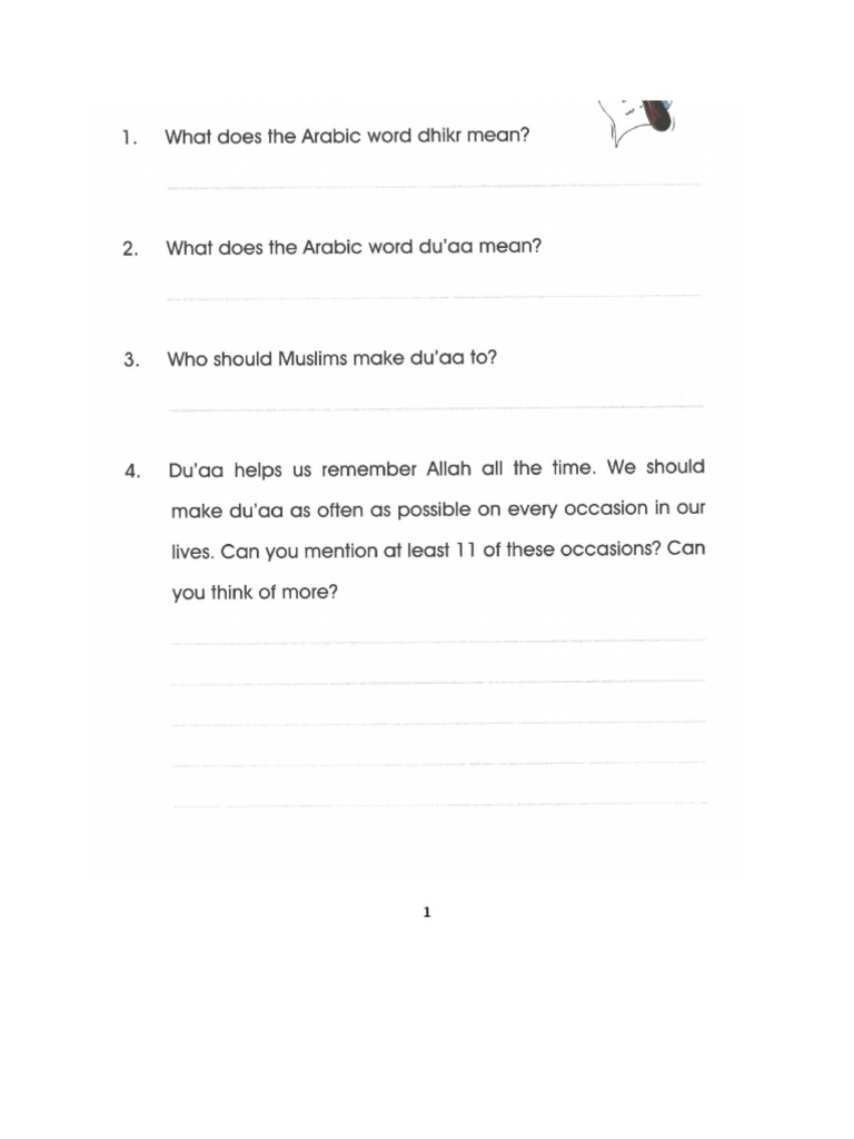 G2 - Islamic Studies Revision Worksheets (May 2011) | PDF