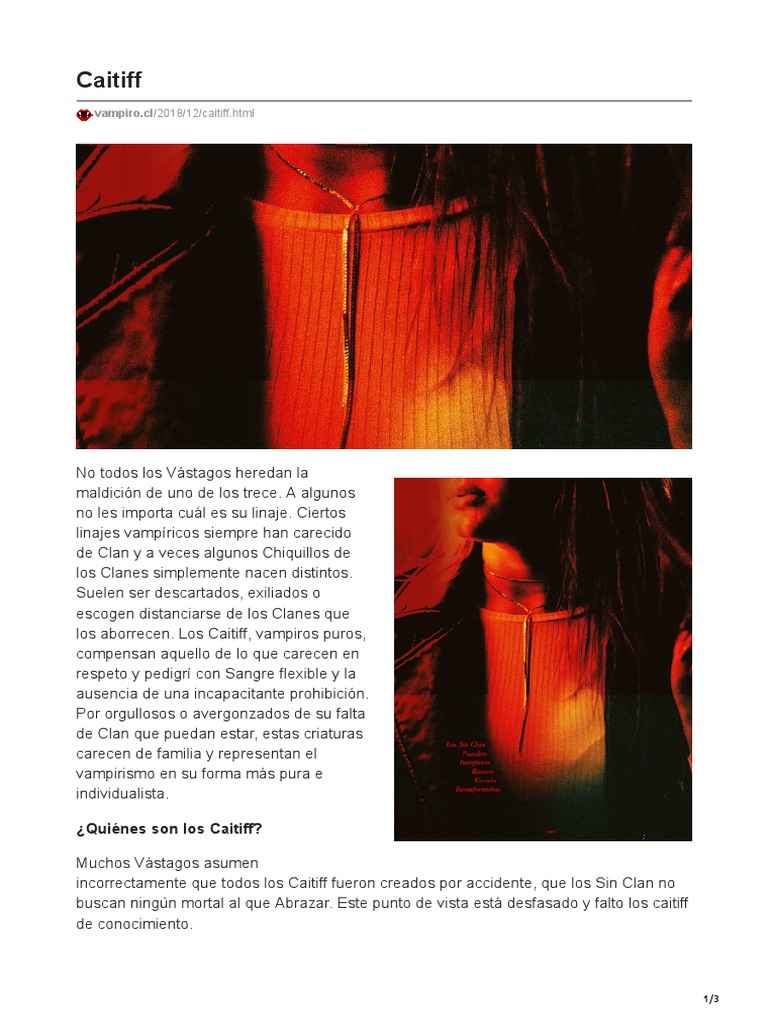 Vampiro - CL Caitiff | PDF | Derecho