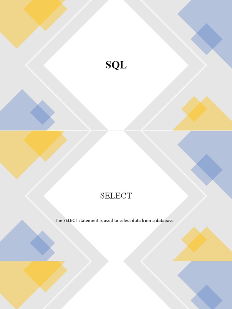 SQL Presentation | PDF