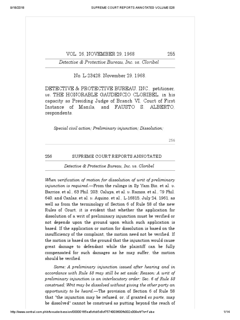 Detective and Protective Bureau v. Cloribel | PDF | Certiorari | Ex Parte