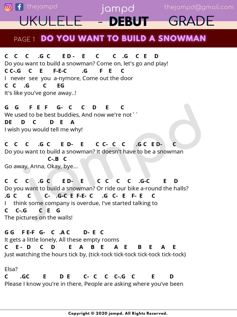 Do You Want To Build A Snowman Piano Notes | PDF