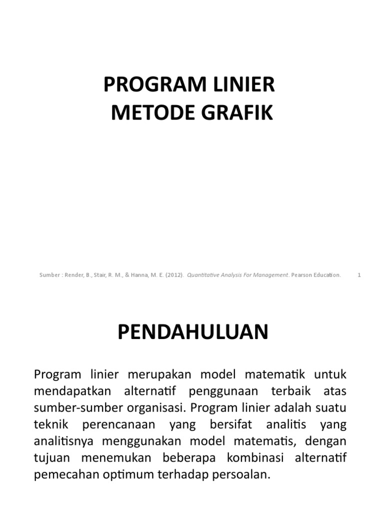 Program Linier Metode Grafik | PDF