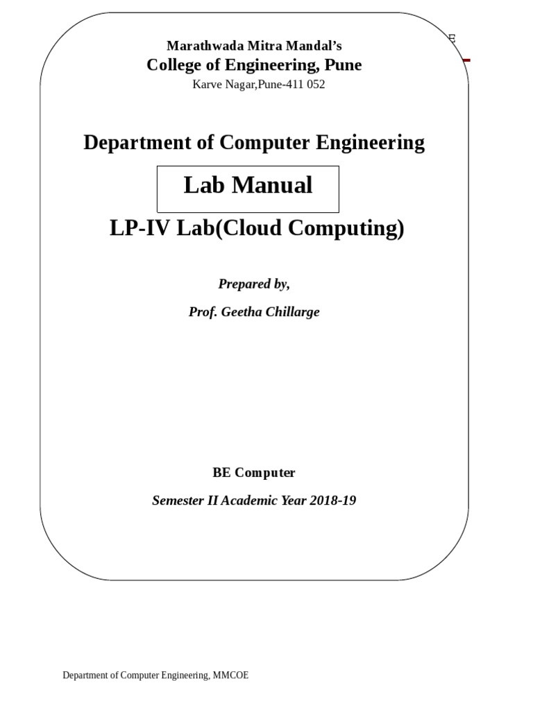 Cloud Computing Lab Manual 2018-19 | PDF | Ajax (Programming) | Cloud ...