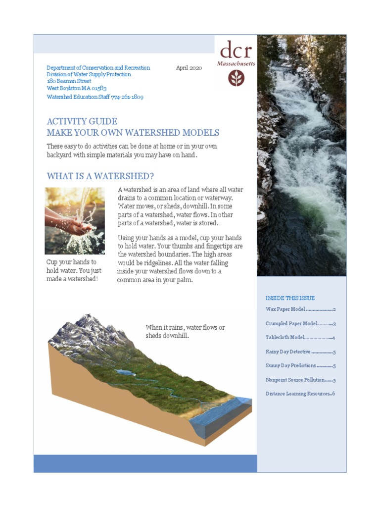 Activity Guide Make Your Own Watershed Models | PDF | Water | Surface ...