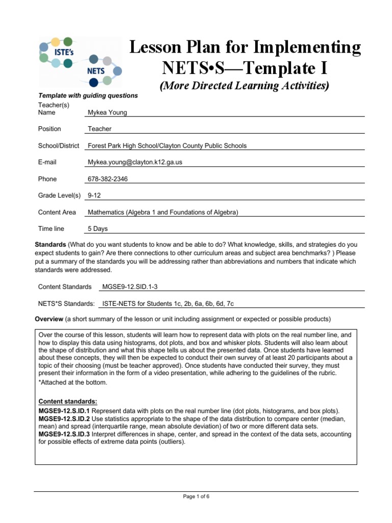 Lesson Plan Project | Download Free PDF | Teachers | Educational Assessment