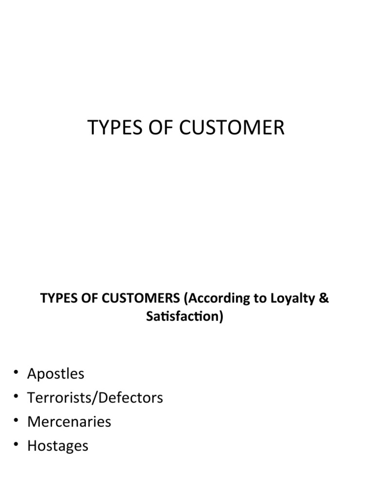 Types of Customers | PDF