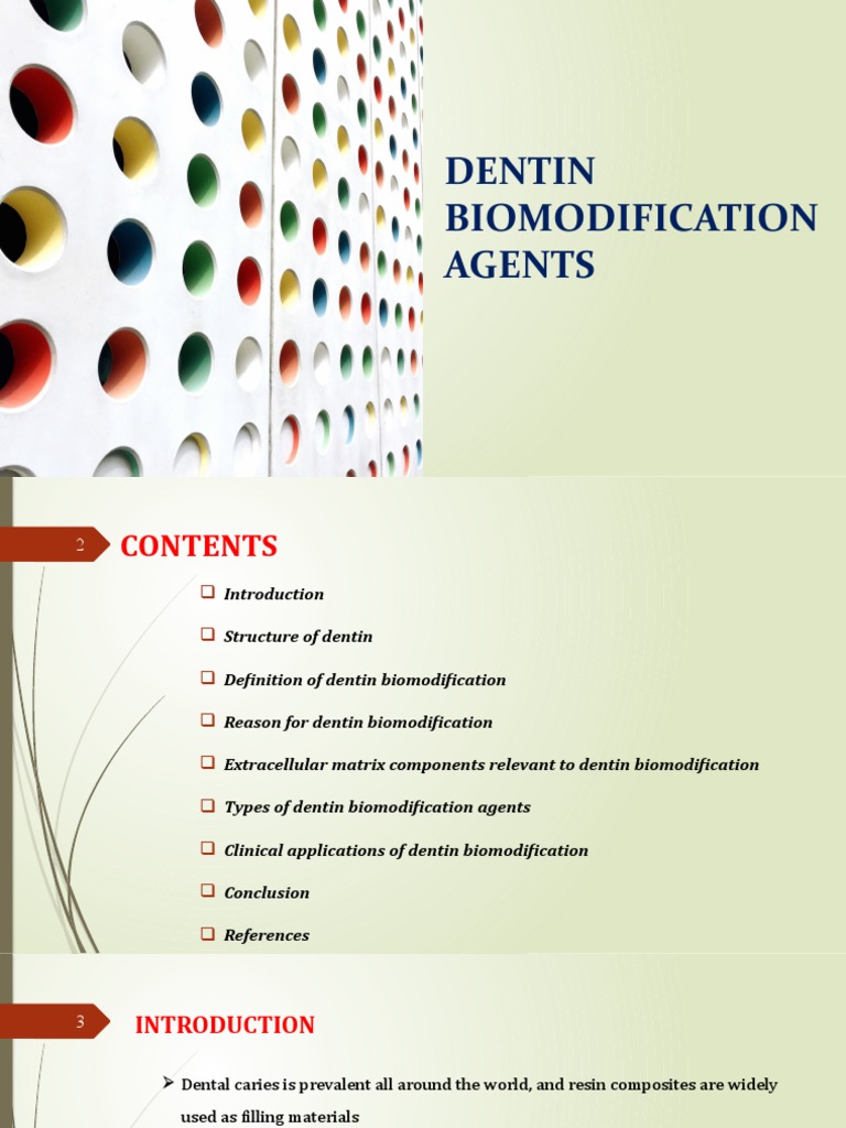 Dentin Biomodification Agents | PDF | Collagen | Extracellular Matrix