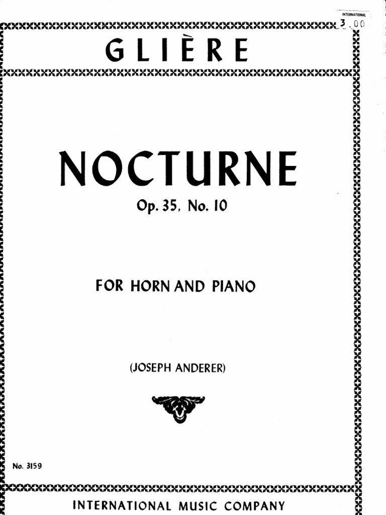 Gliere.R. Noturno - Op.35 N. 10 | PDF