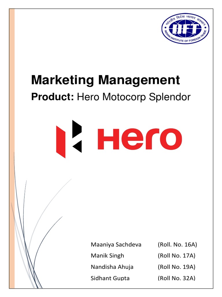 Marketing Management Project - Hero Splendor | PDF | Motorcycle ...