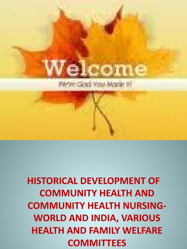 Historical Development of Community Health and Community Health | PDF ...