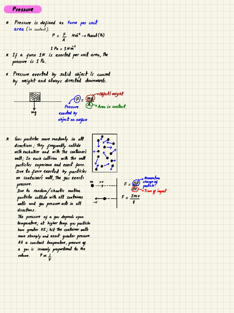 Understanding Pressure in Physics | PDF | Pressure | Gases