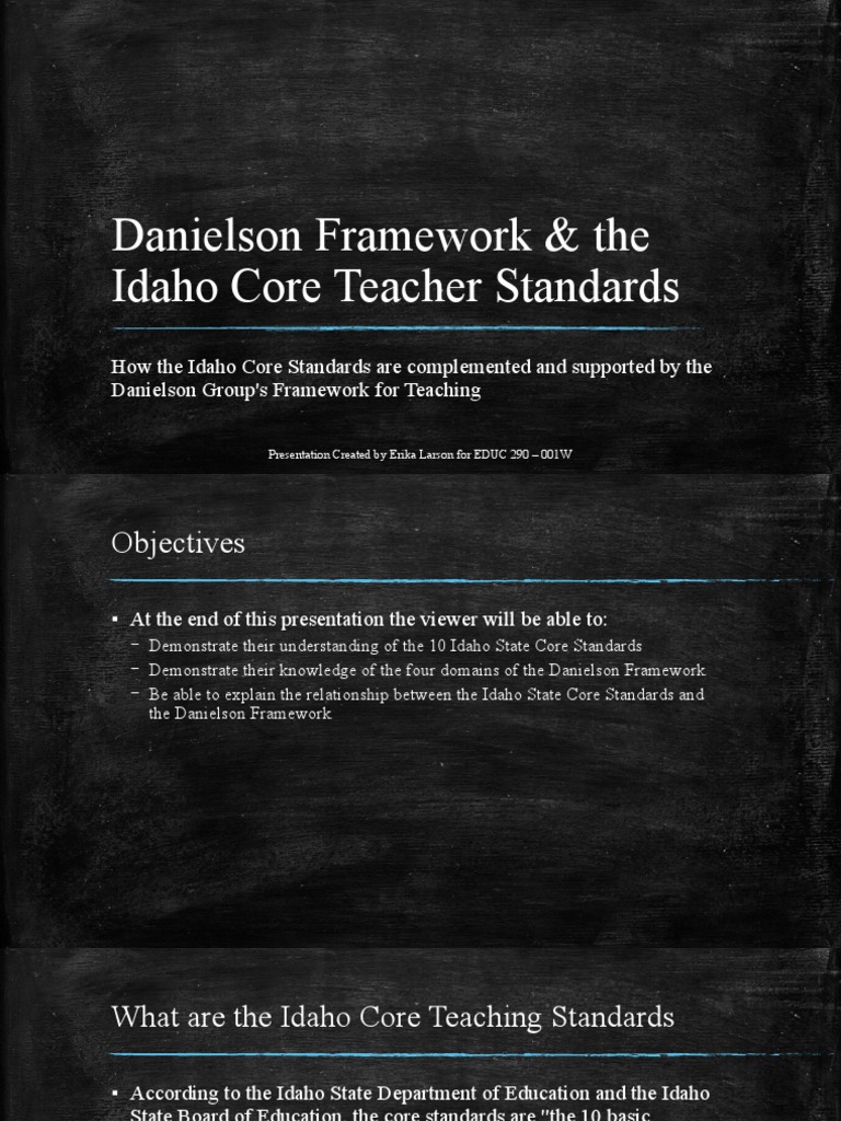Idaho Core Standards Danielson Framework | PDF | Learning | Educational ...